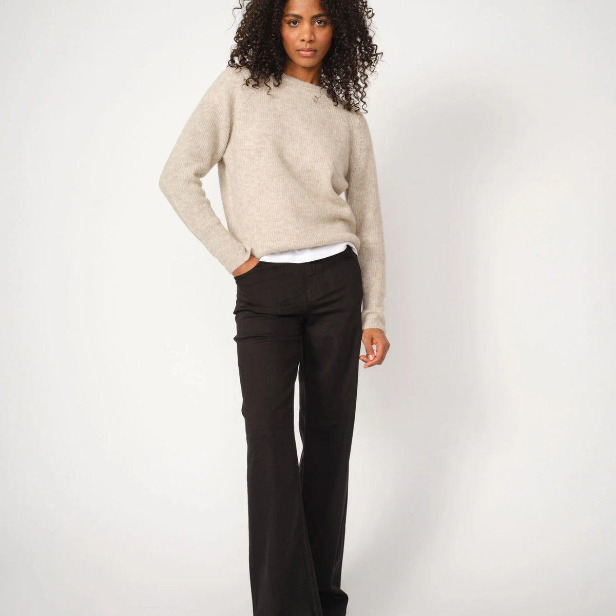 Mos Mosh Dara Deluxe Women’s Wide Leg Jeans in Black | Ireland – Ribbon ...